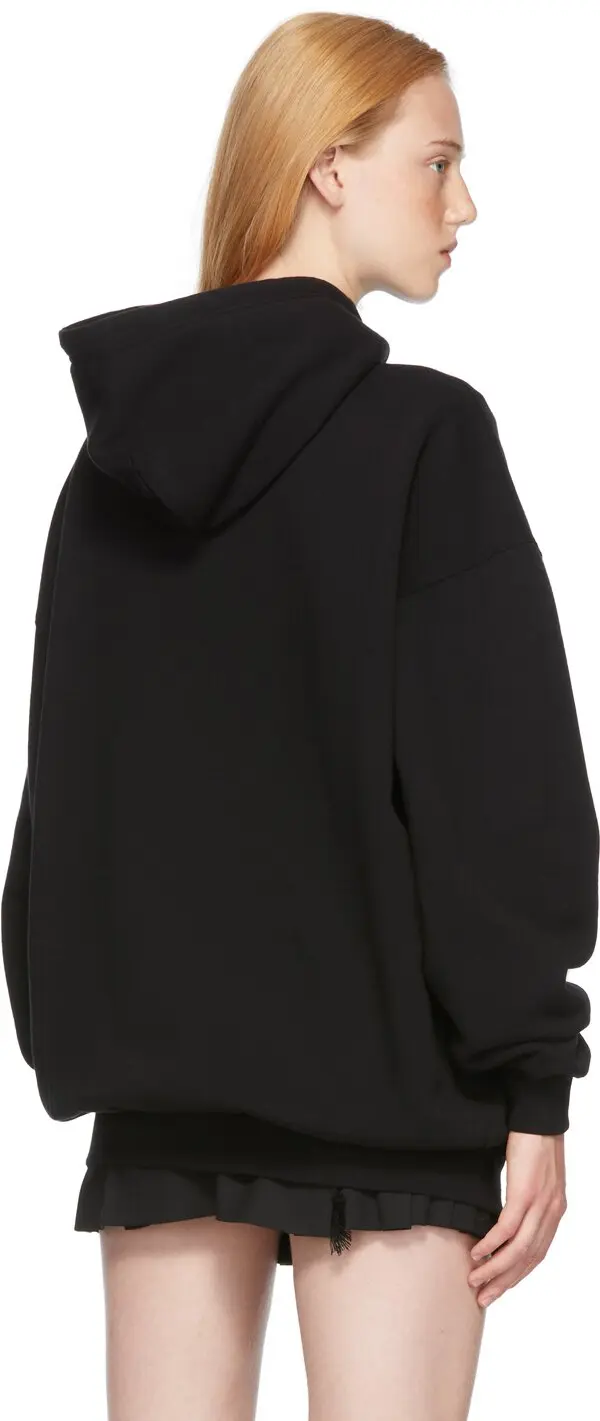 Balenciaga Black Medium Fit Bb Pixel Hoodie In 1070 Black